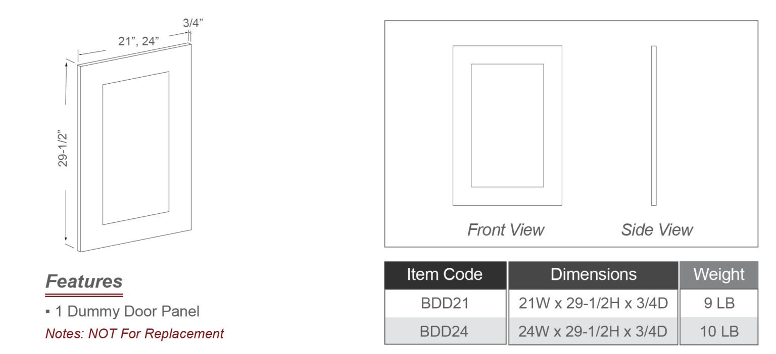 Pantry Dummy Doors – 84in, 24in – London Kitchen Liquidators